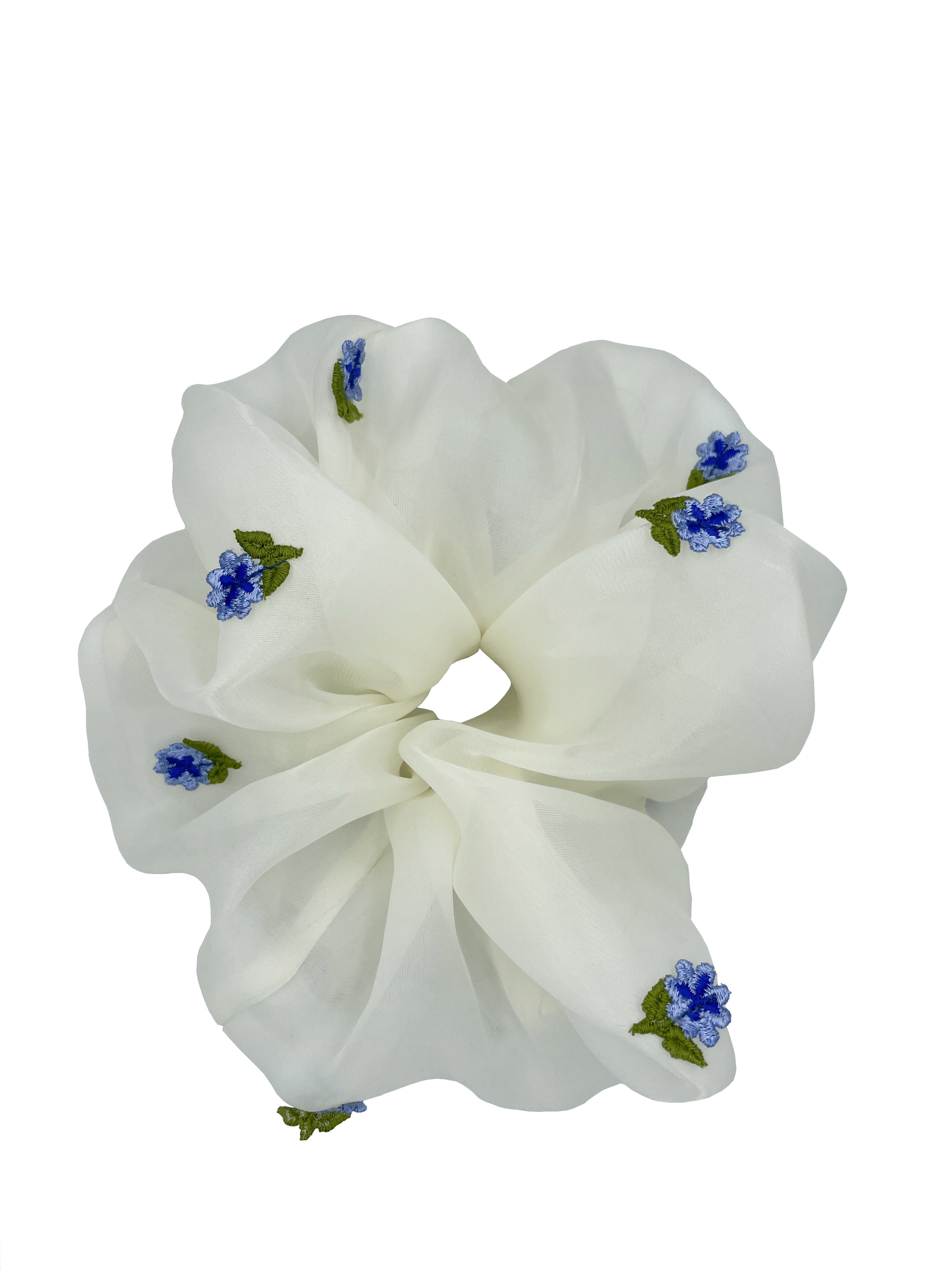 Organza scrunchie with flowers – Brothers & Sisters Paris