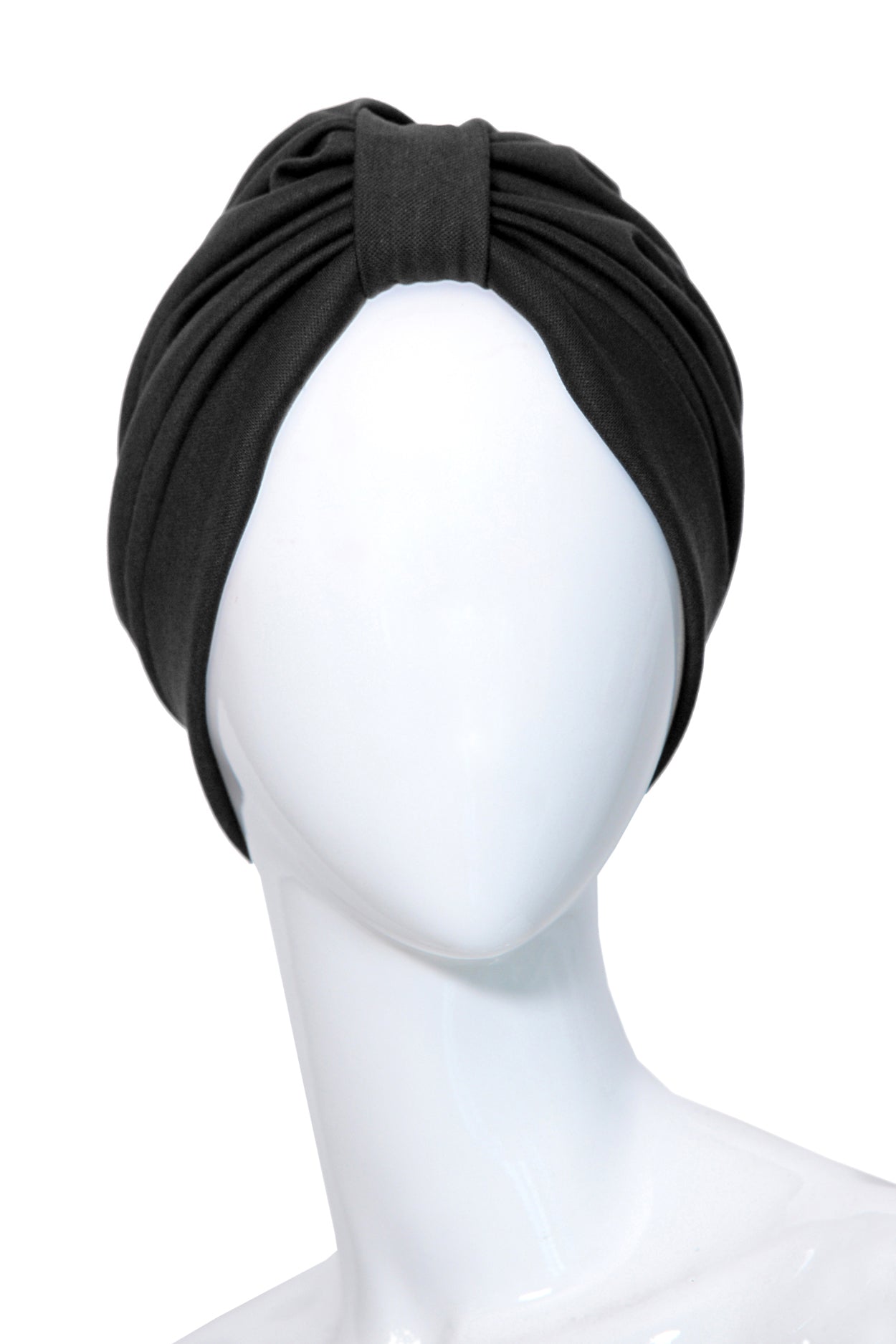 Black Fashion Turban hat with bow turban by www.brothersandsisters.biz
